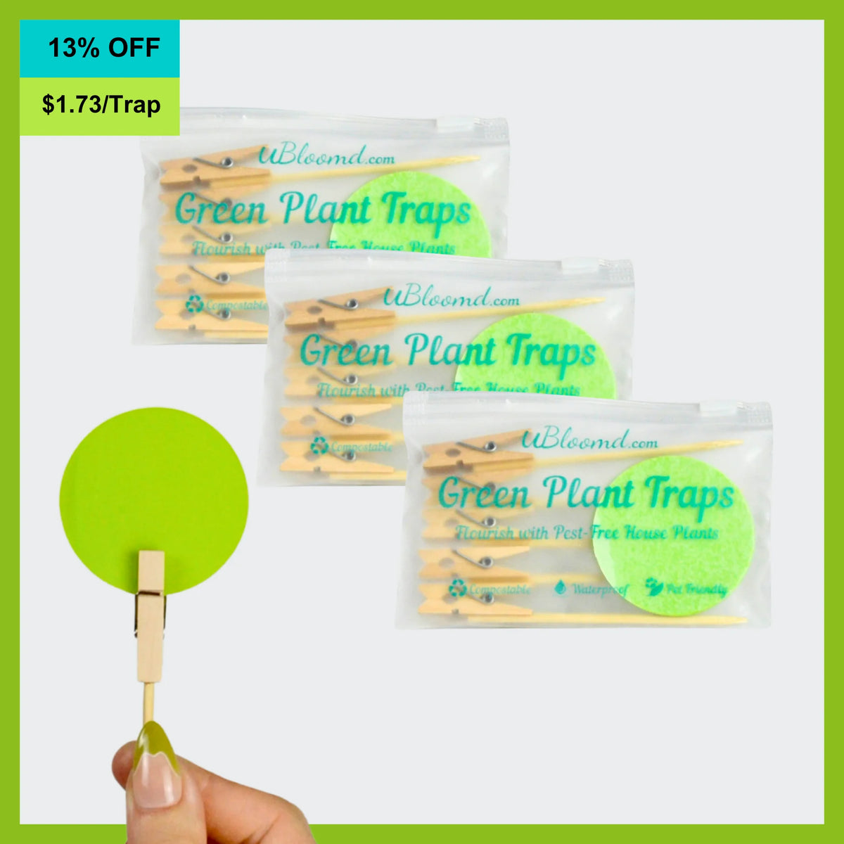 Classic Circle Green Sticky Traps - uBloomd